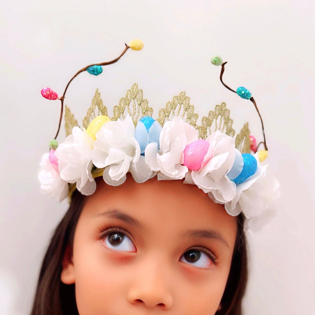 Easter Princess Crown - Easter Eggs - Flower Crown - Kids Accessory - Etsy