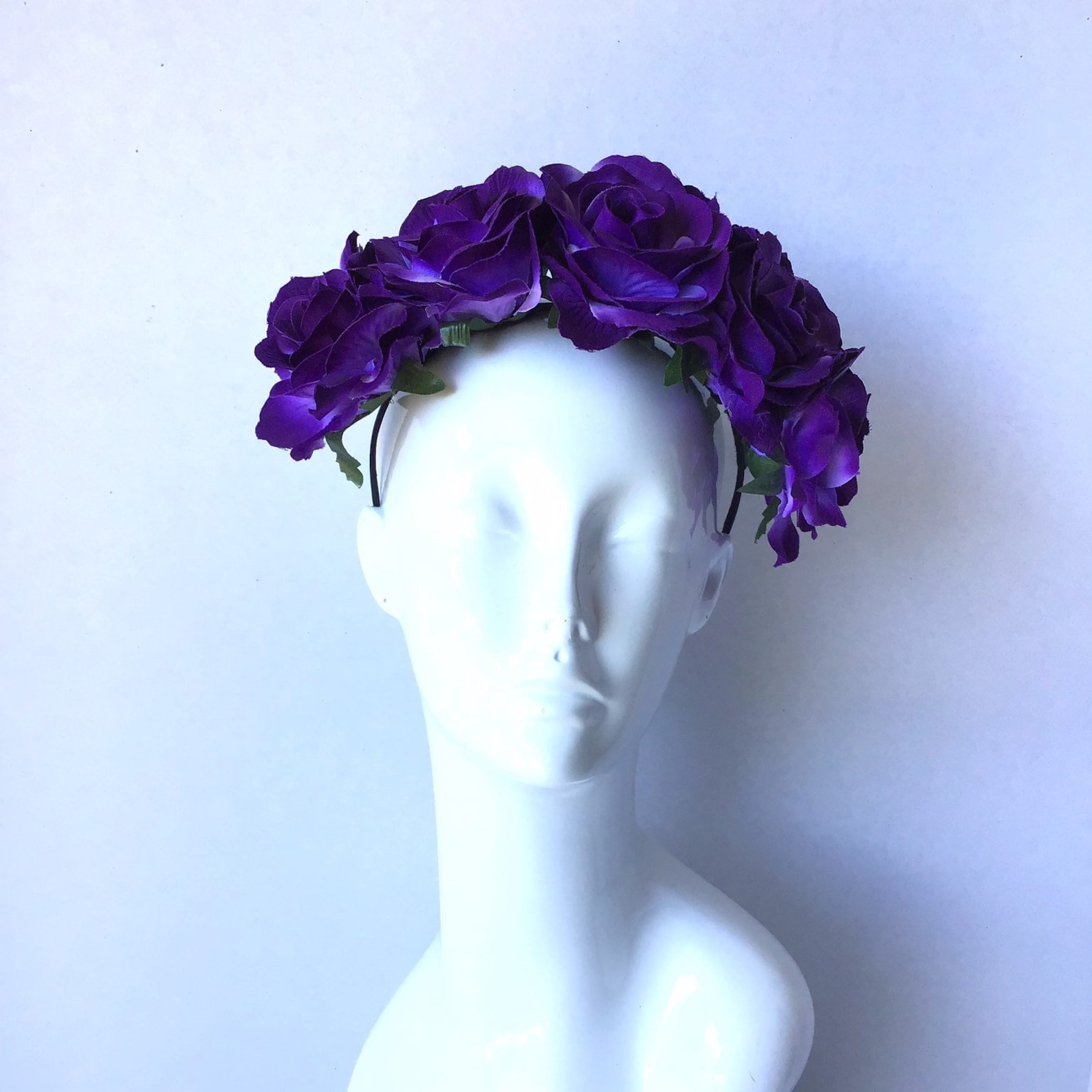 Dark Red Rose Hairpiece Rose Crown Photography Props Flower | Etsy