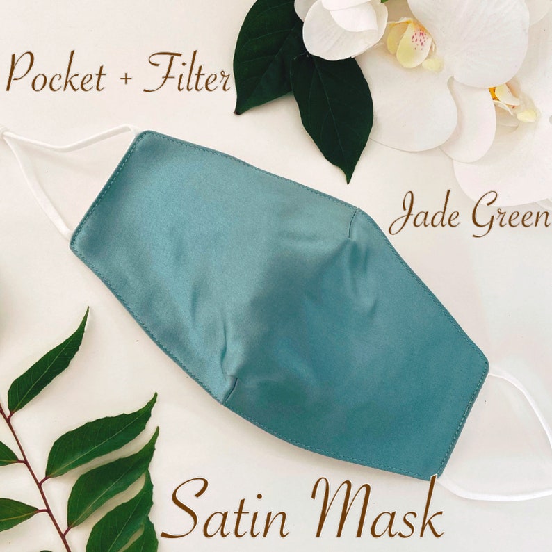 Mint Green Face Mask Green Silky Soft Satin Masks Wedding - Etsy
