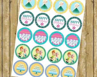 Frozen Fever Party Elsa Labels INSTANT DOWNLOAD | Etsy