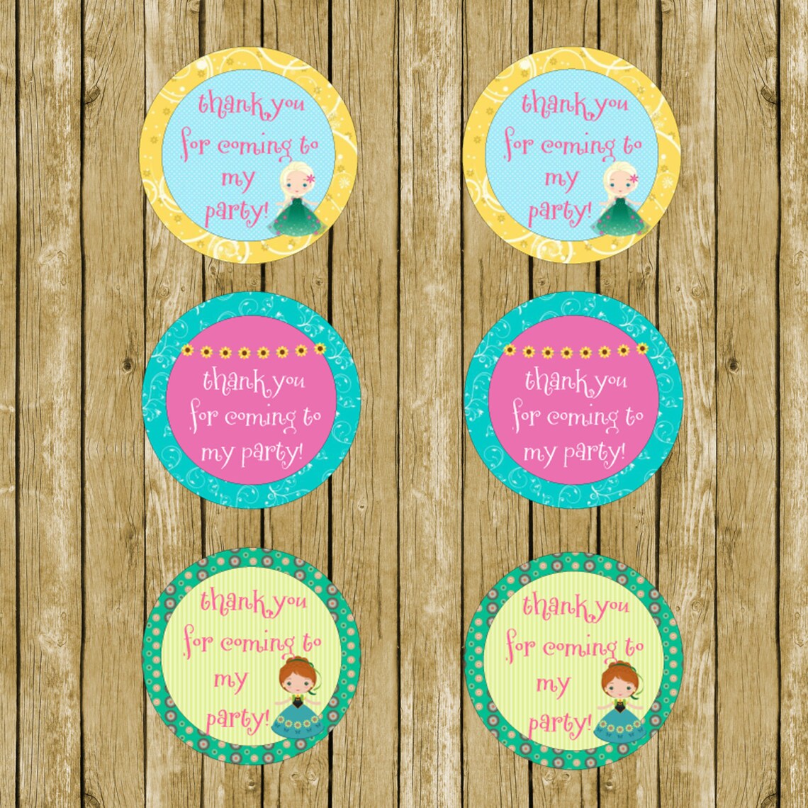 Frozen Fever Themed Thank You Tags/ Cupcake Toppers/ Party Tags INSTANT ...