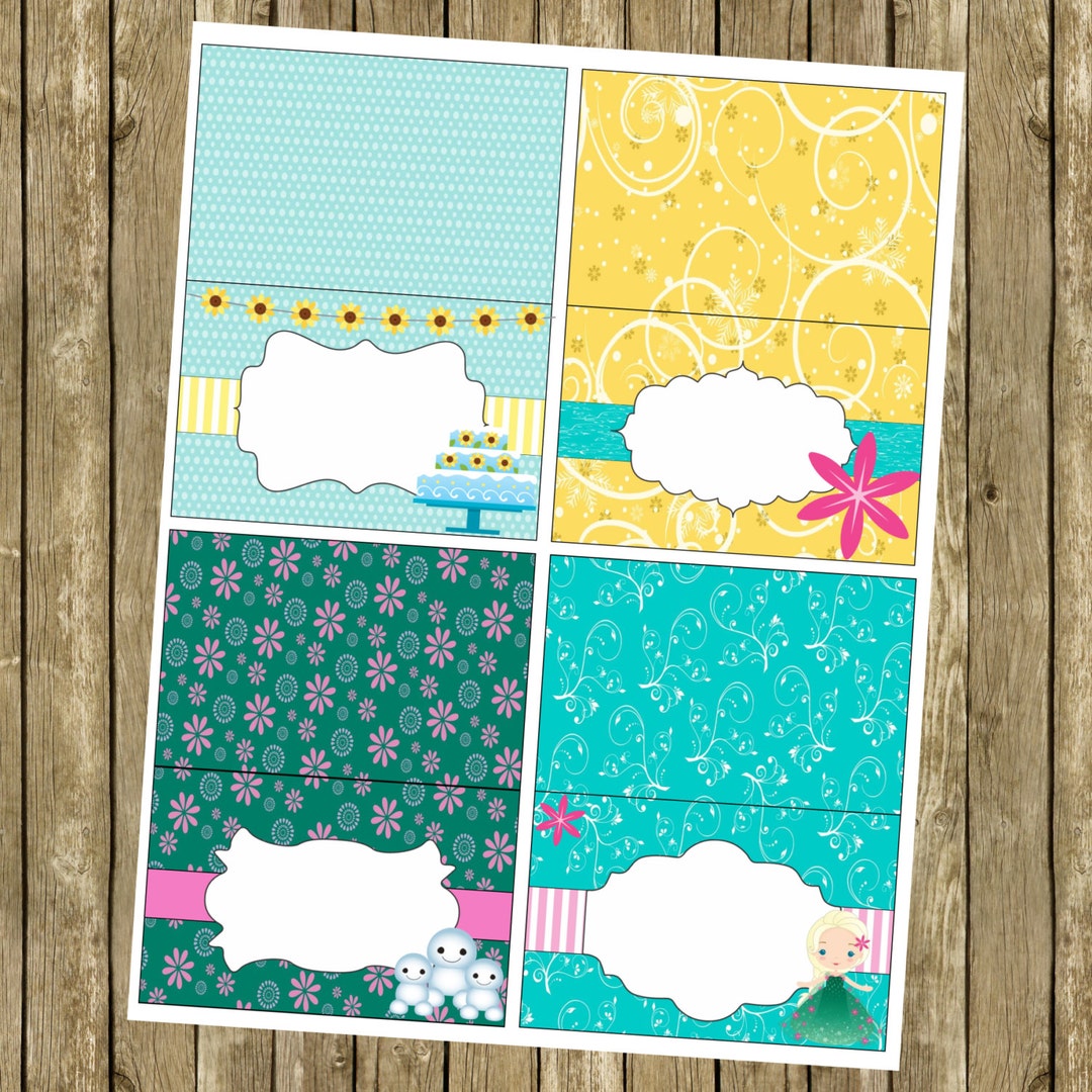 Frozen Fever Party Elsa Labels INSTANT DOWNLOAD - Etsy