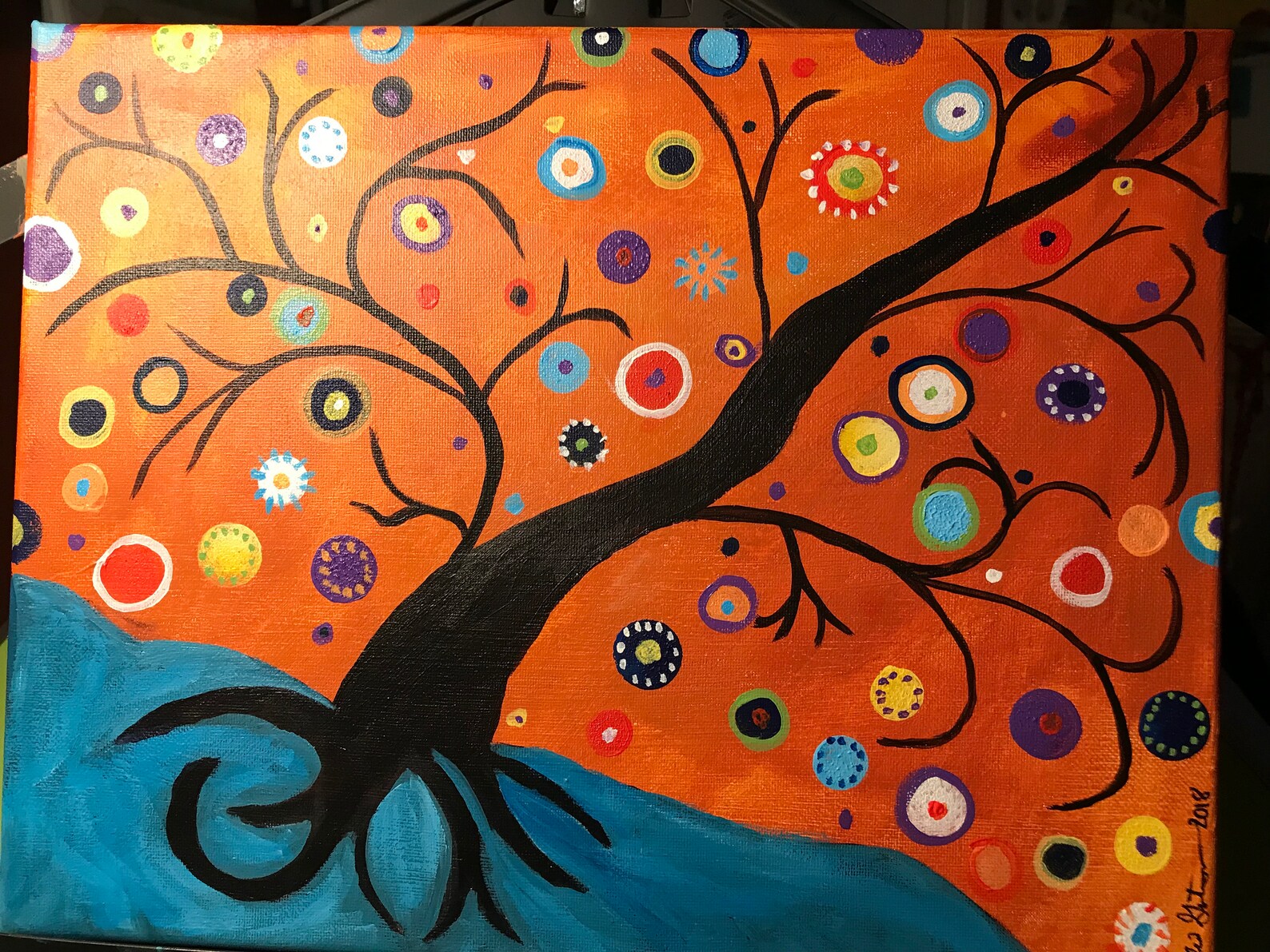 Bohemian Tree*original Painting* 11x14 - Etsy