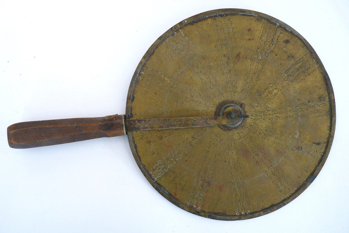 Antique primitive hand worked brass traveler logging rule tool | Etsy