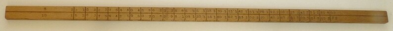 Vintage Oak Lumber Log Board Rule Scale 1900 Primitive Antique Wood ...