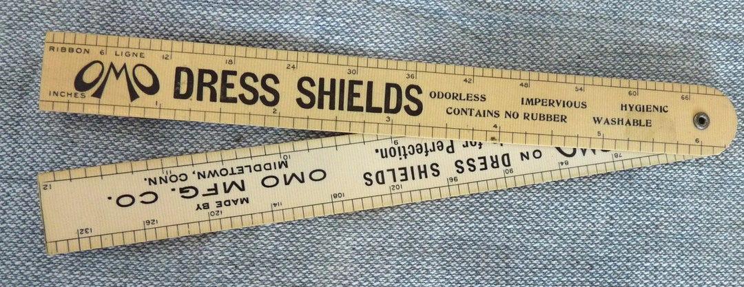 Antique Celluloid Folding Pocket Advertising Ruler Calendar OMO Dress ...