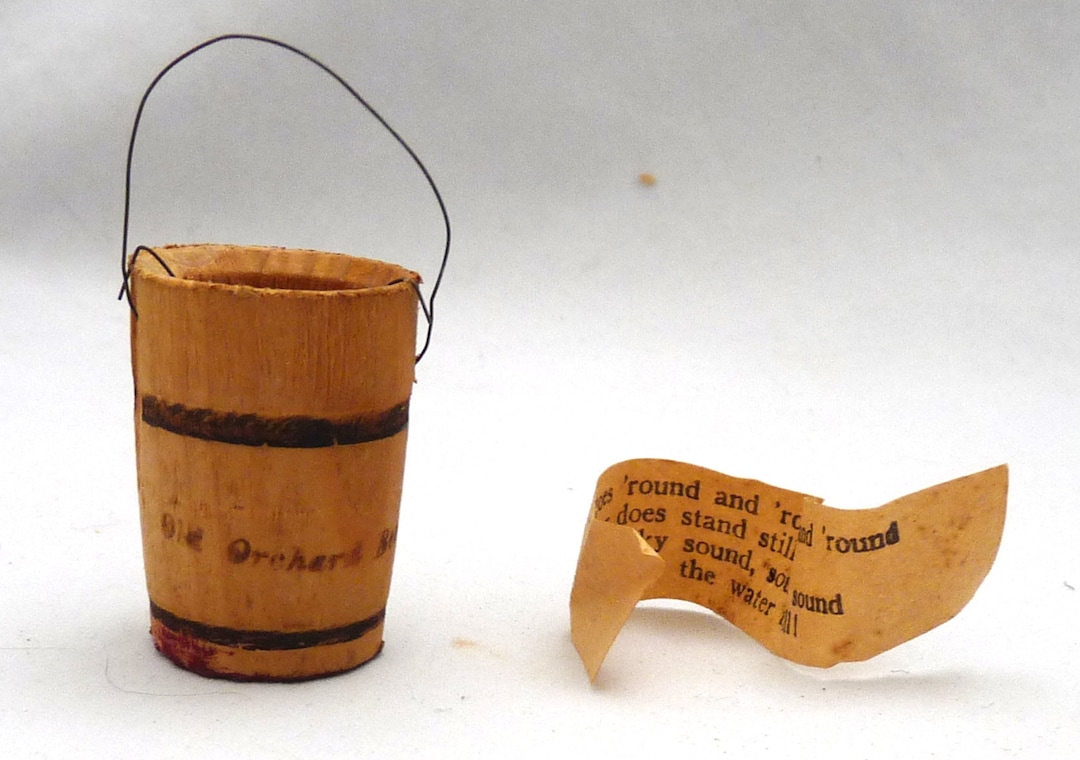 Antique Mini Old Orchard Beach Maine Souvenir Wooden Bucket Water Mill ...