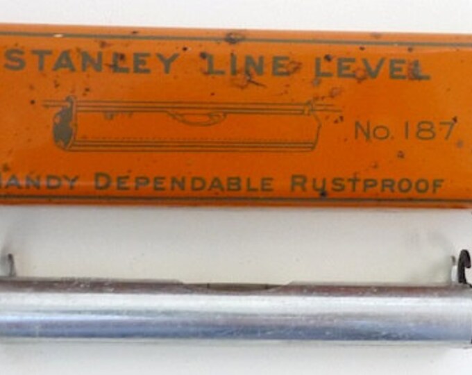 Stanley Tools Vintage Line Level Tool No 187 & Tin Carpentry 1930 ...