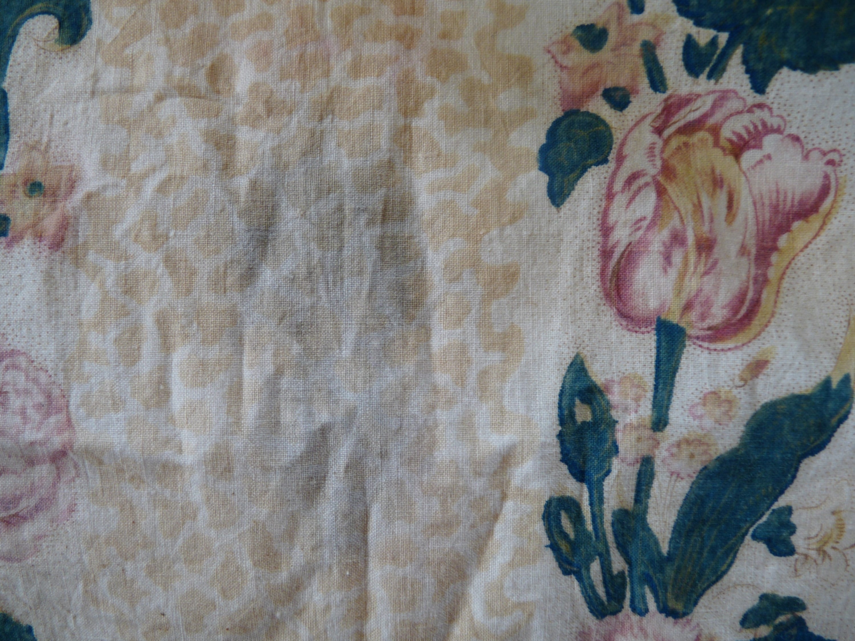 2 Antique Cotton Muslin Fabric Panels Hand Block Stripe Floral - Etsy