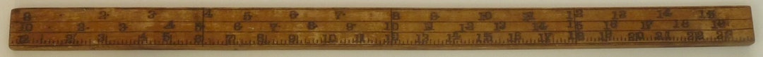 Vintage Lumber Board Rule Scale Stick Tool Antique Primitive Measure - Etsy