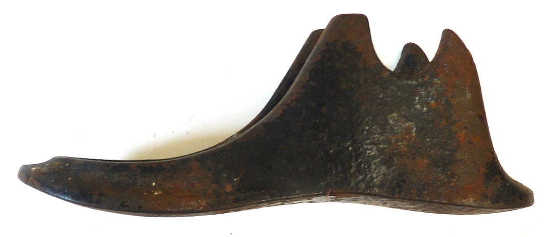 Antique Child's Cast Iron Shoe Last Form Victorian Cobbler Leather ...