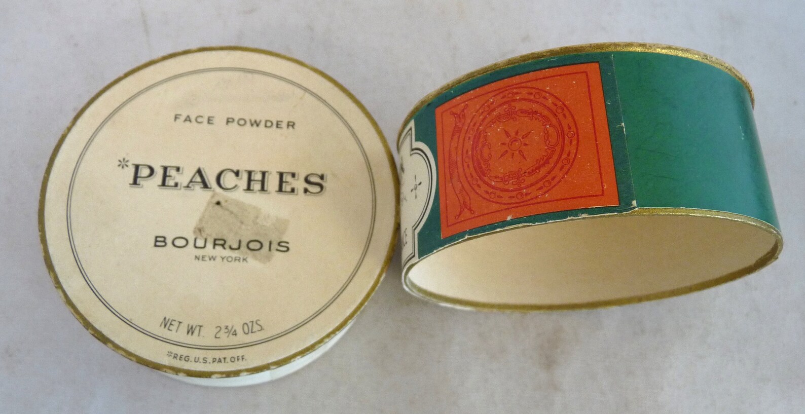Antique Bourjois Face Powder Box Peaches NY Advertising Vanity 1920s - Etsy