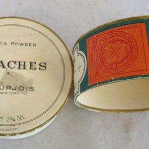 Antique Bourjois Face Powder Box Peaches NY Advertising Vanity 1920s - Etsy