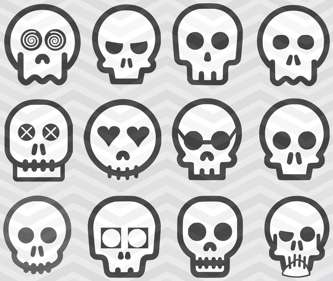Skulls SVG / Skull Bundle SVG / Svg Bundle Dfx Pdf Gif / Clip Art ...