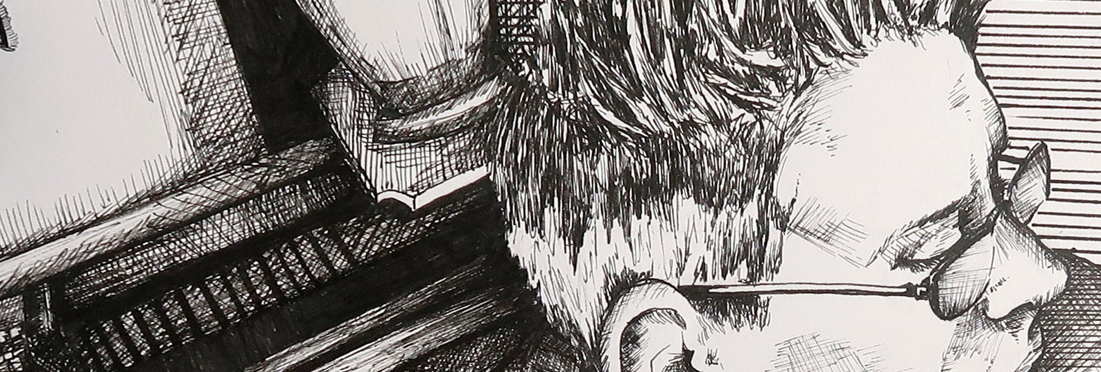 Custom Pen and Ink Portrait Drawing: Black and White Art - Etsy