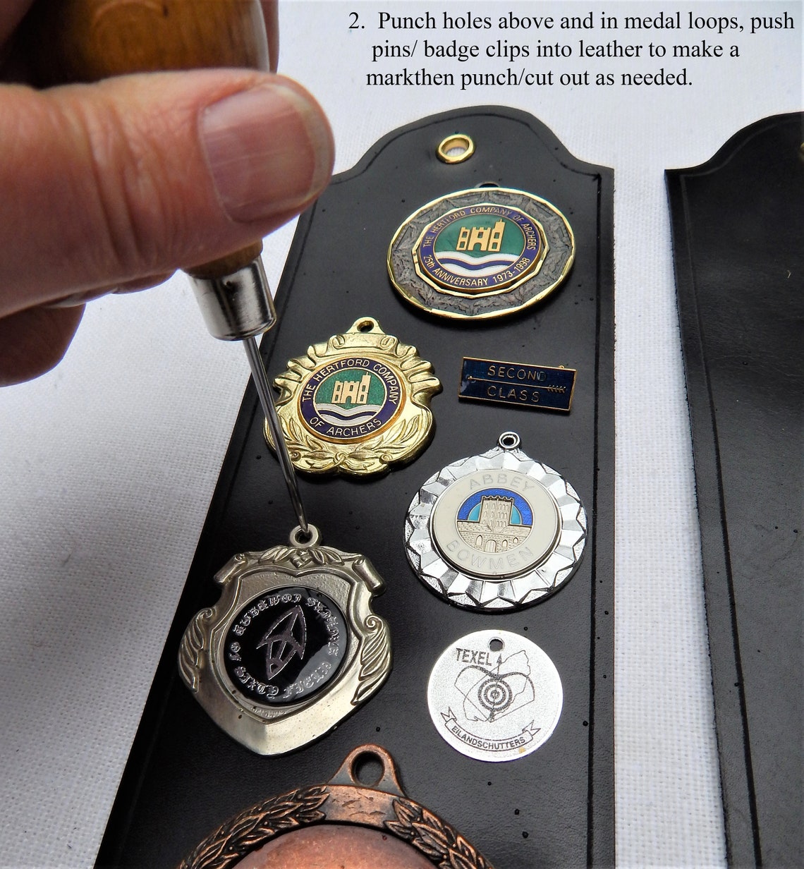 Leather Medal Hanger, Badge, Trophy, Pins, Awards Display, Handmade - Etsy