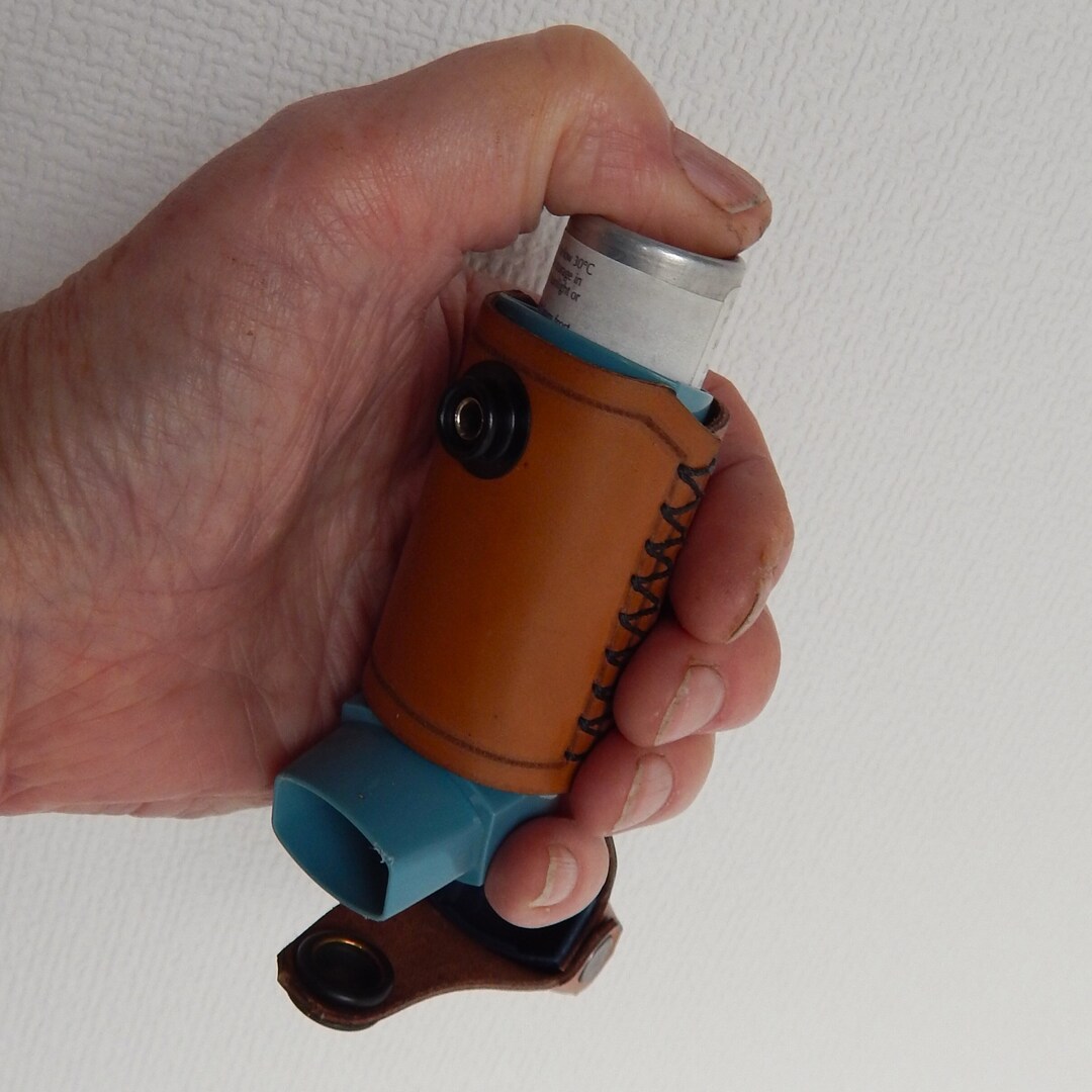 Inhaler Case in Fine Leather. Ventolin (evohaler) Case, Larger ...