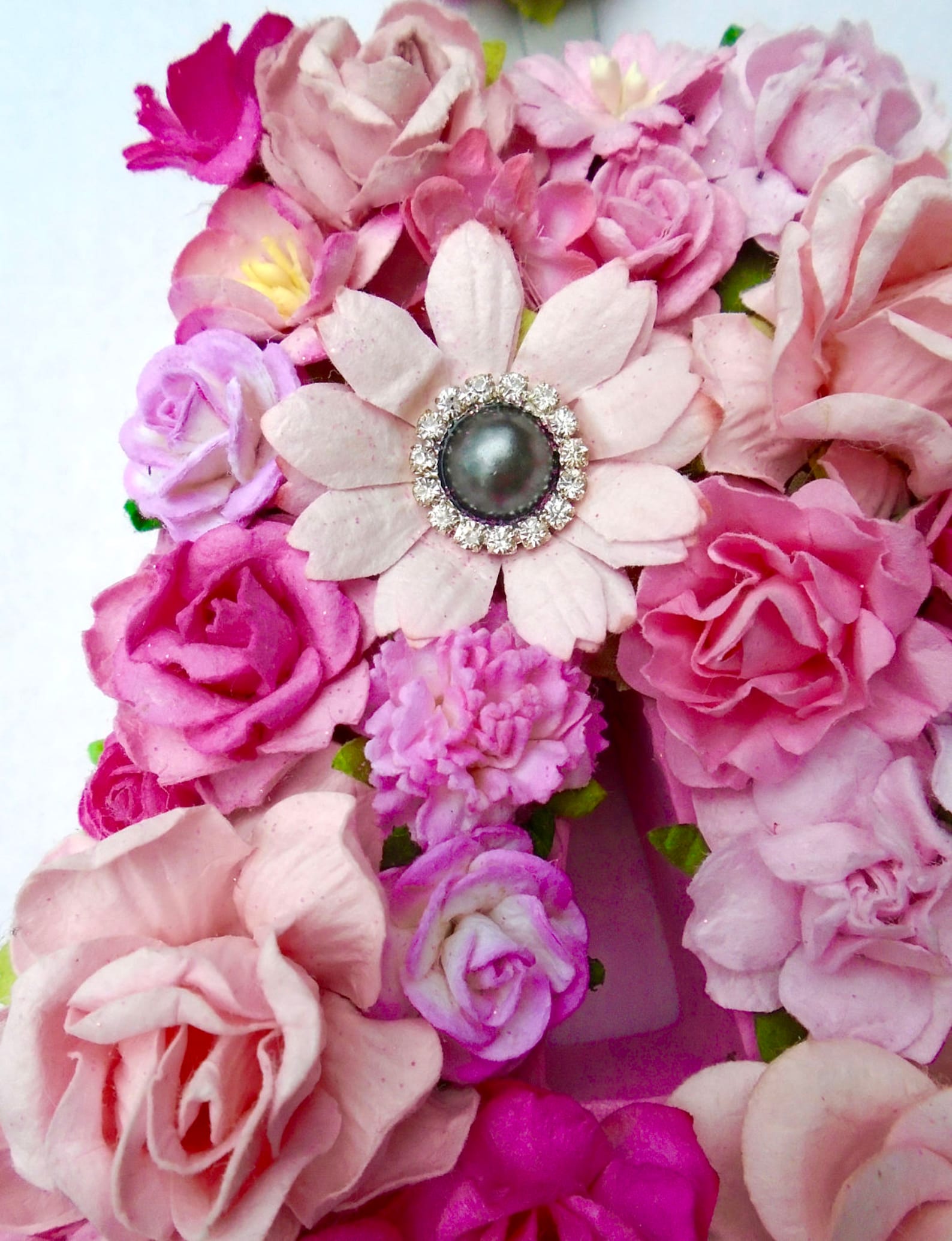 Custom Floral Letter Monogram Paper Flower Initial in Your Color Choice ...