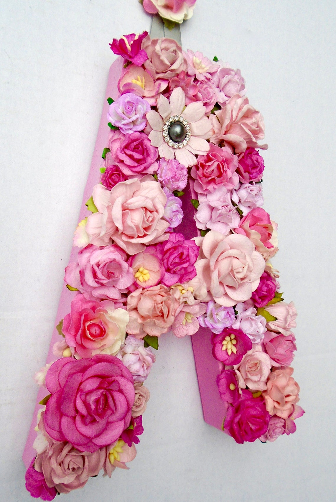 Custom Floral Letter Monogram Paper Flower Initial in Your - Etsy