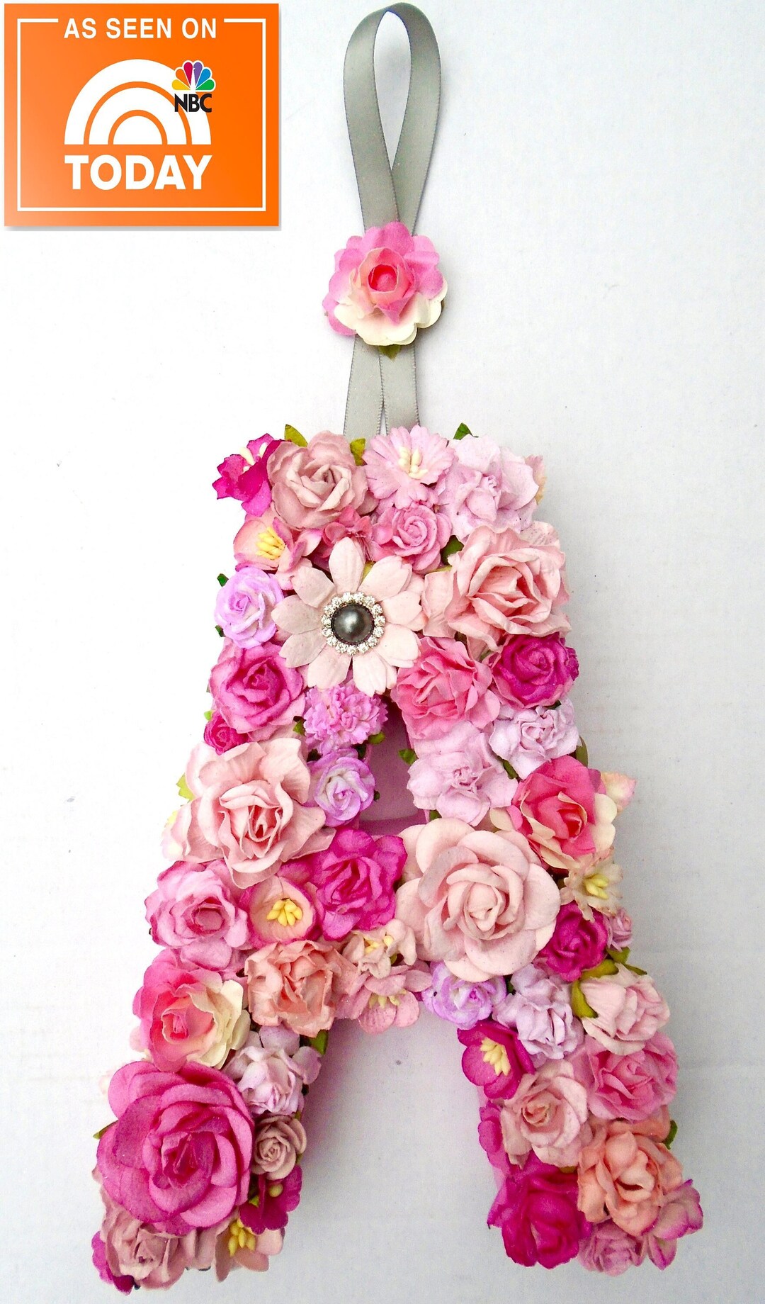 Custom Floral Letter Monogram Paper Flower Initial in Your - Etsy