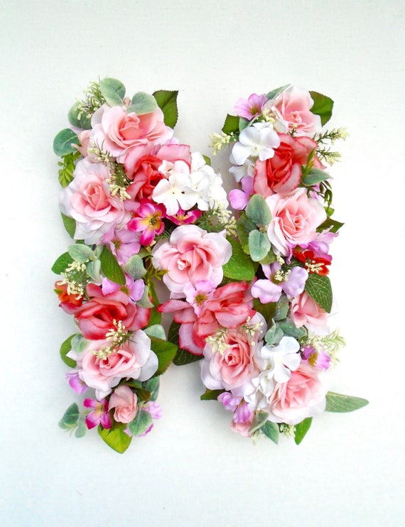 Floral Letter 121623 Floral Letter Bridal | Etsy