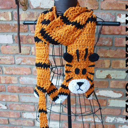 PATTERN: Crochet Tiger Scarf Pattern. Inspired by Calvin and - Etsy