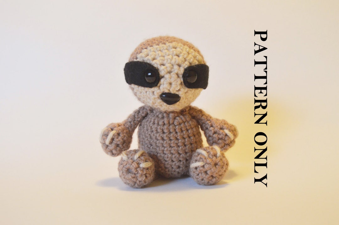 PATTERN: Sloth Plushie Crochet Pattern. Tutorial, Hand Made, Animal ...