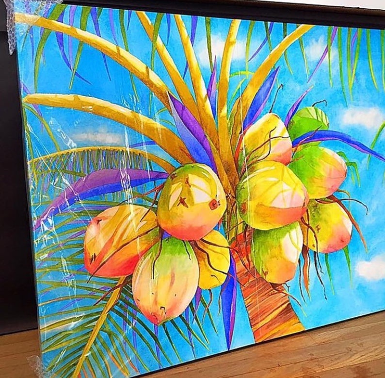 Coconut - on Canvas - Etsy
