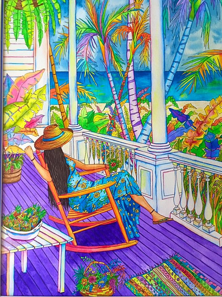 Purple Porch-watercolor Canvas - Etsy