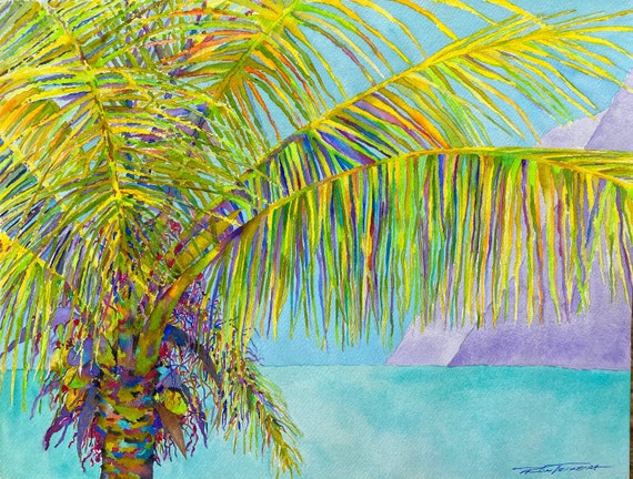 The Palm 2 Canvas | Etsy