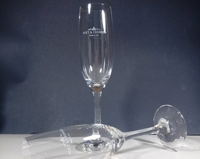 Moët & Chandon Vintage Champagne Prosecco 100ml Glass Flutes Set of 2 ...