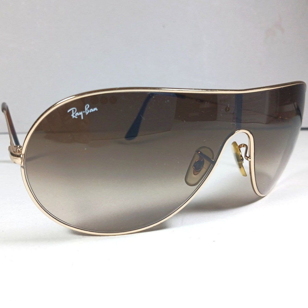 Ray Ban RB 3250 Gold-tone/brown Gradient Wrap Sunglasses W/case - Etsy