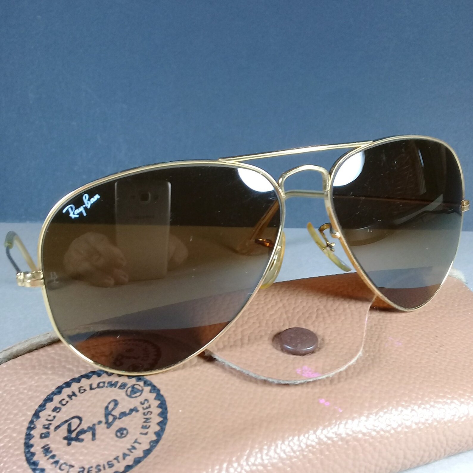 Ray Ban Bausch & Lomb 58-14 Gold/brown Aviator Pilot BL US - Etsy