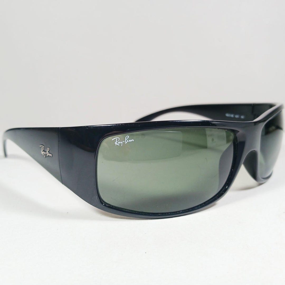 Ray Ban RB 4108 601 3N Unisex Black Sunglasses W/green Lenses Italy - Etsy