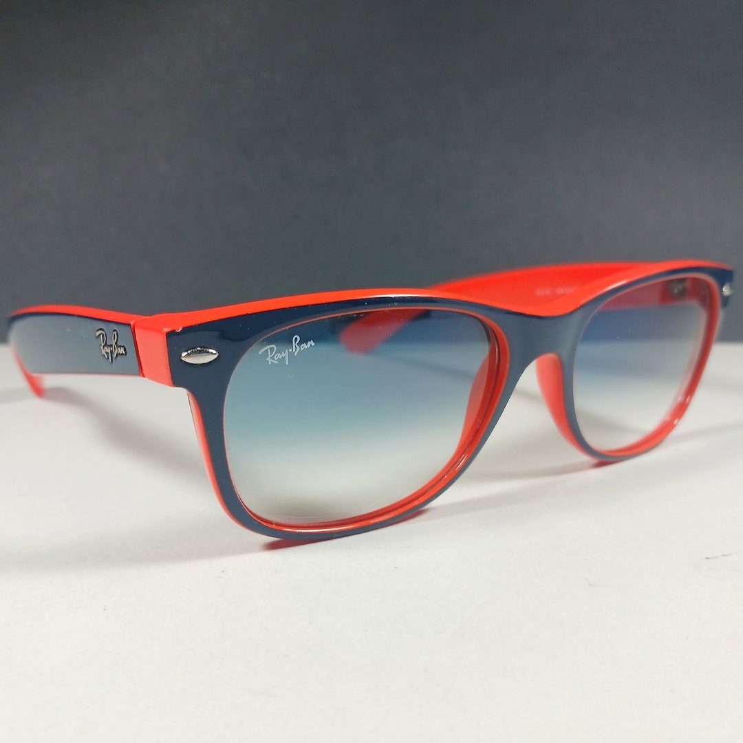 Ray Ban RB 2132 789/3F Orange/blue New Wayfarer Unisex Sunglasses W ...
