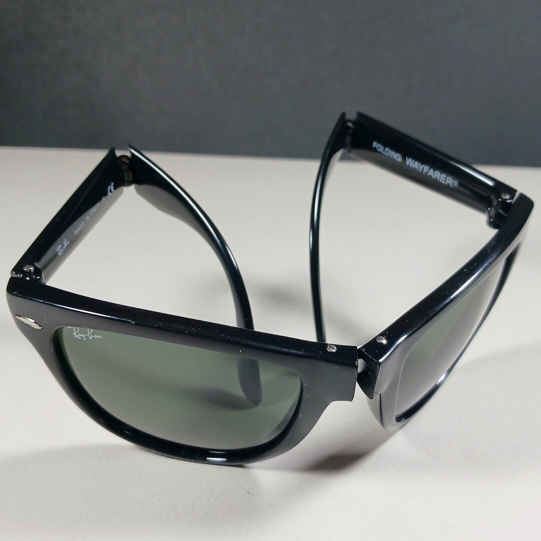 Ray Ban RB4105 Black Folding Wayfarer Unisex Collapsible Sunglasses ...