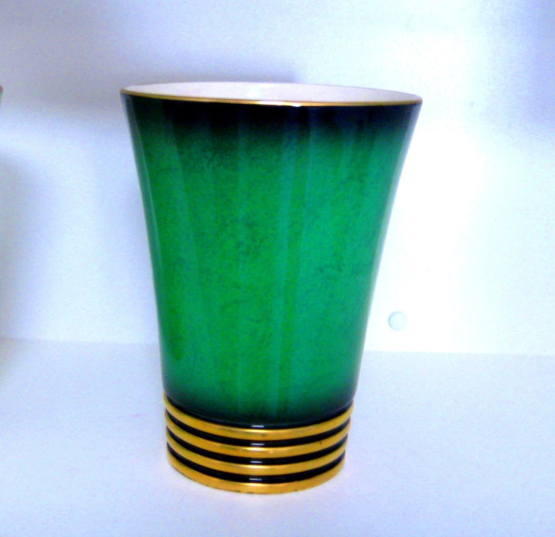 Carlton Ware Art Deco 7.25 Inch Vert Royale Conical Vase, Vintage Mid ...
