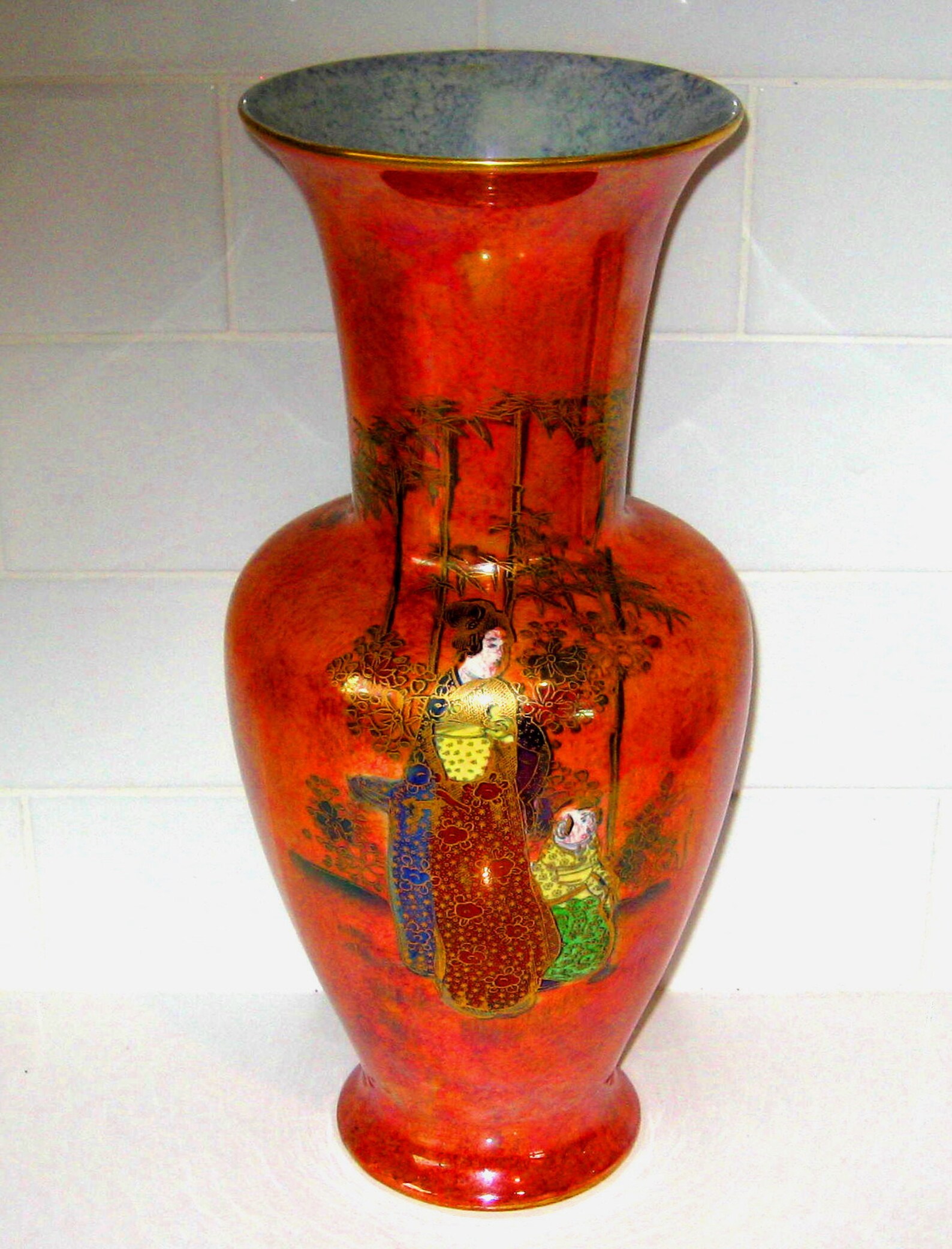 Wilton Ware Large 12.5 Inch Orange Lustre Art Deco Vase by A. - Etsy