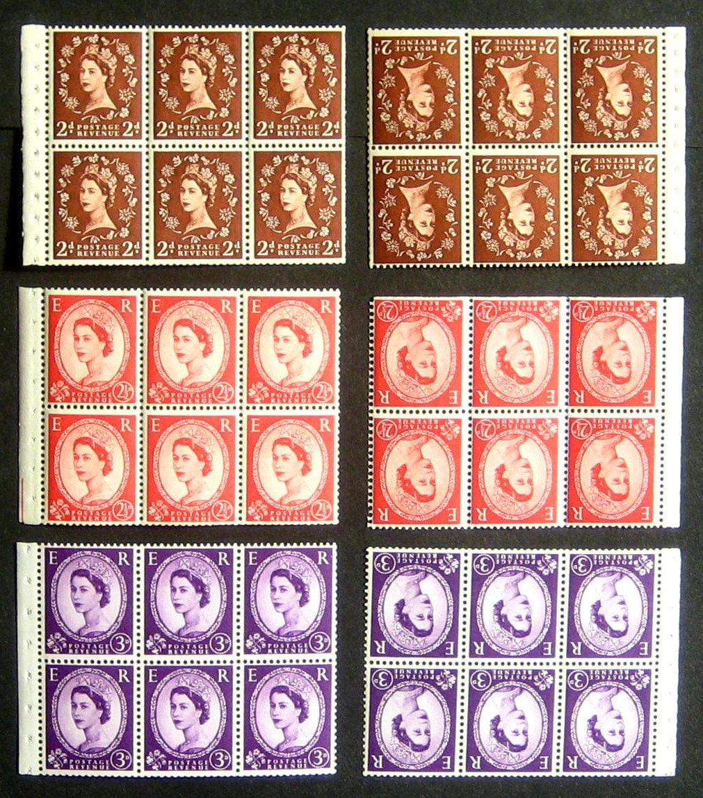 Great Britain GB Stamps, 1955-1956 Queen Elizabeth St. Edward's Crown ...