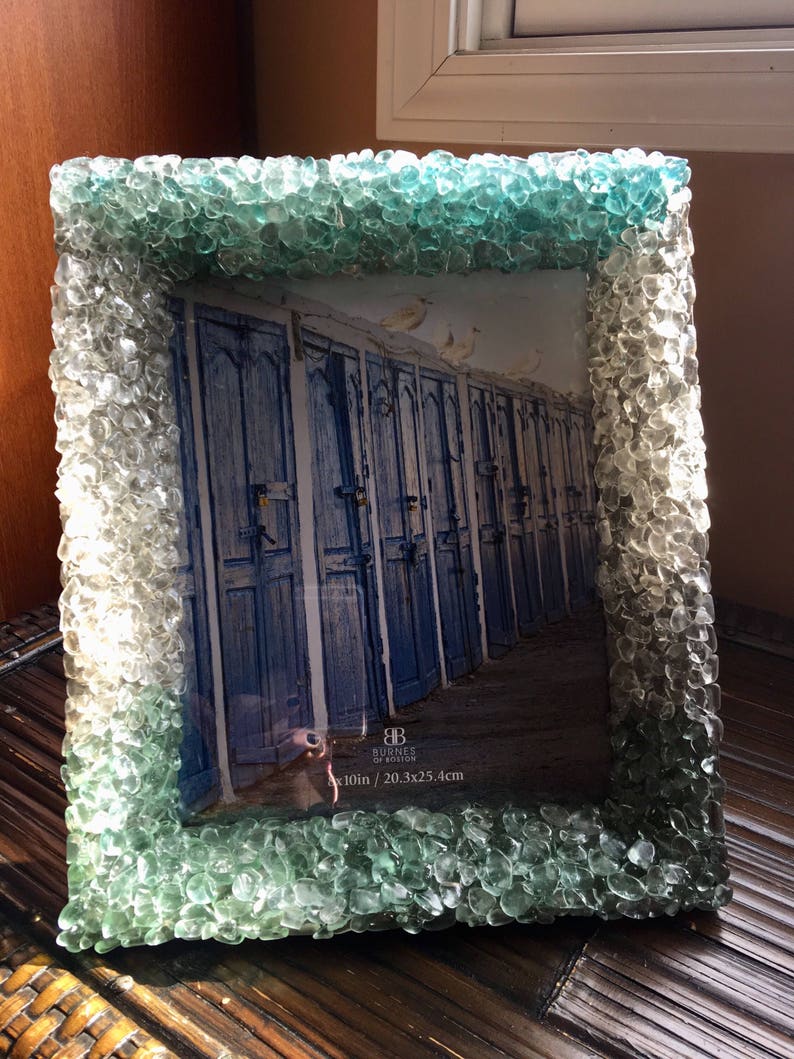 Seaglass Frame 8 X 10 / Beach Decore Sea Glass Picture - Etsy