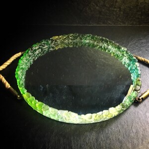 Sea Glass Tray/ Beach Decore Sea Glass Platter/ Nautical Decore Beach ...