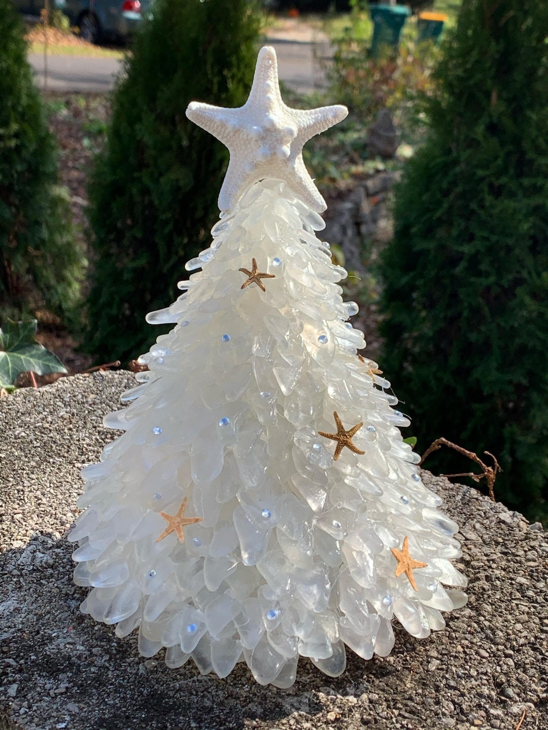 Genuine Seaglass Christmas Tree White Color - Etsy