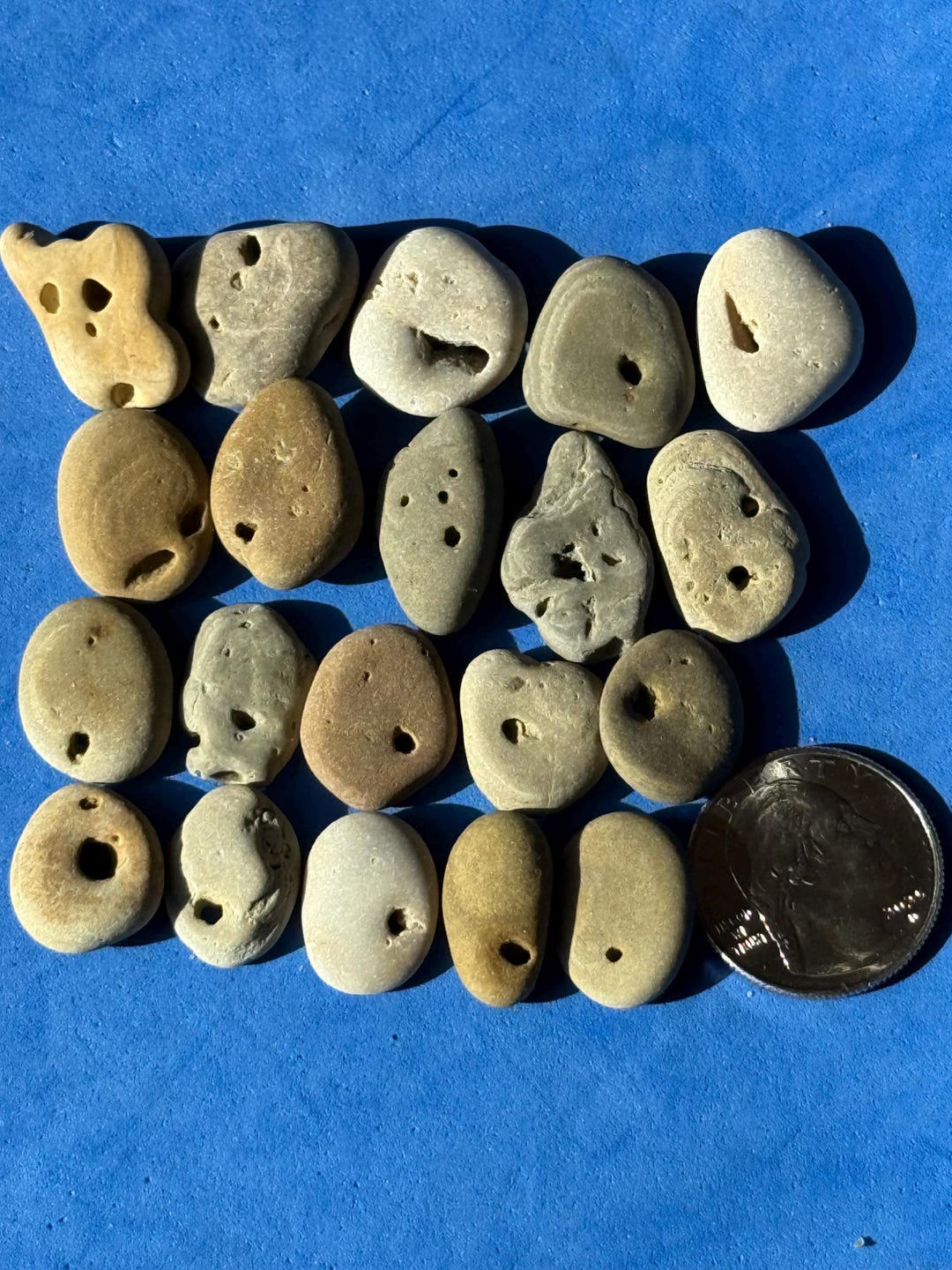 Lot of 20 Hag Stones ~ Holey Stones ~ Natural Holed Beach Stones ...