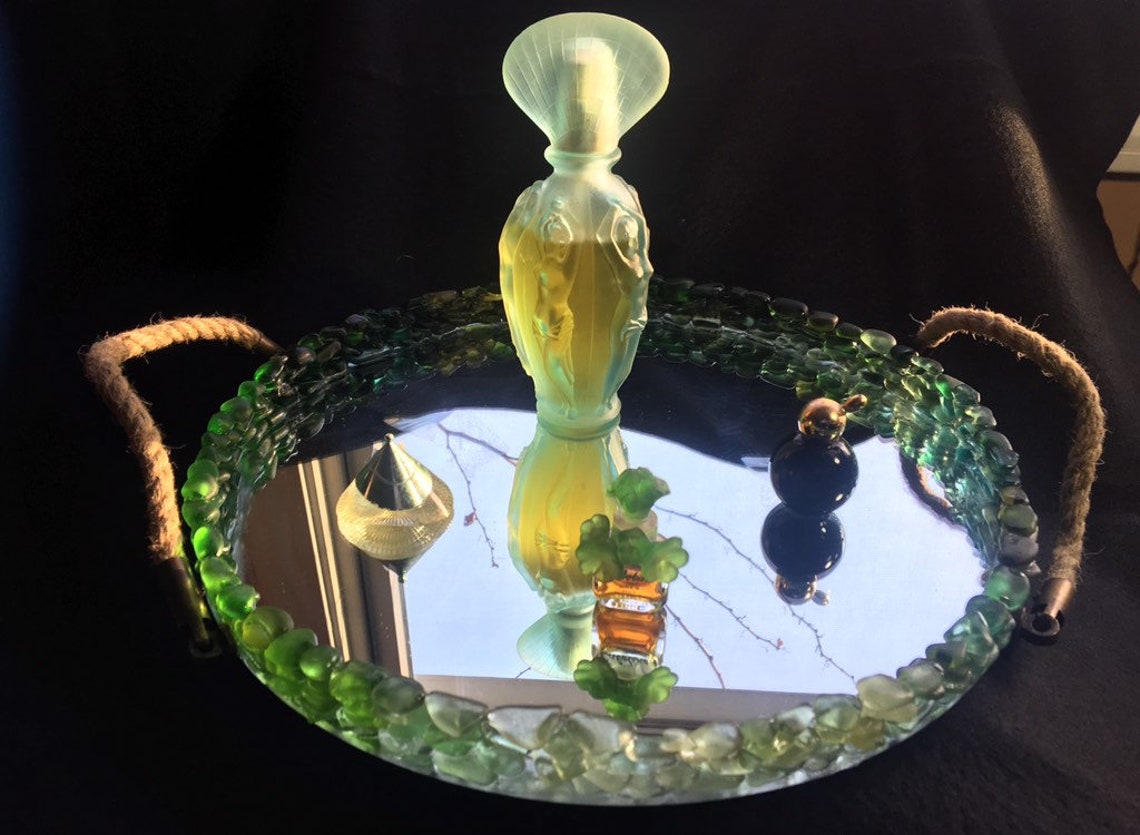 Sea Glass Tray/ Beach Decore Sea Glass Platter/ Nautical - Etsy