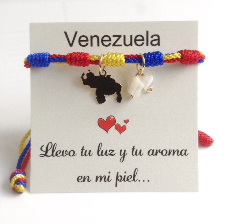 Venezuela Gift Venezuela Map Bracelet Tricolor Venezuelan - Etsy