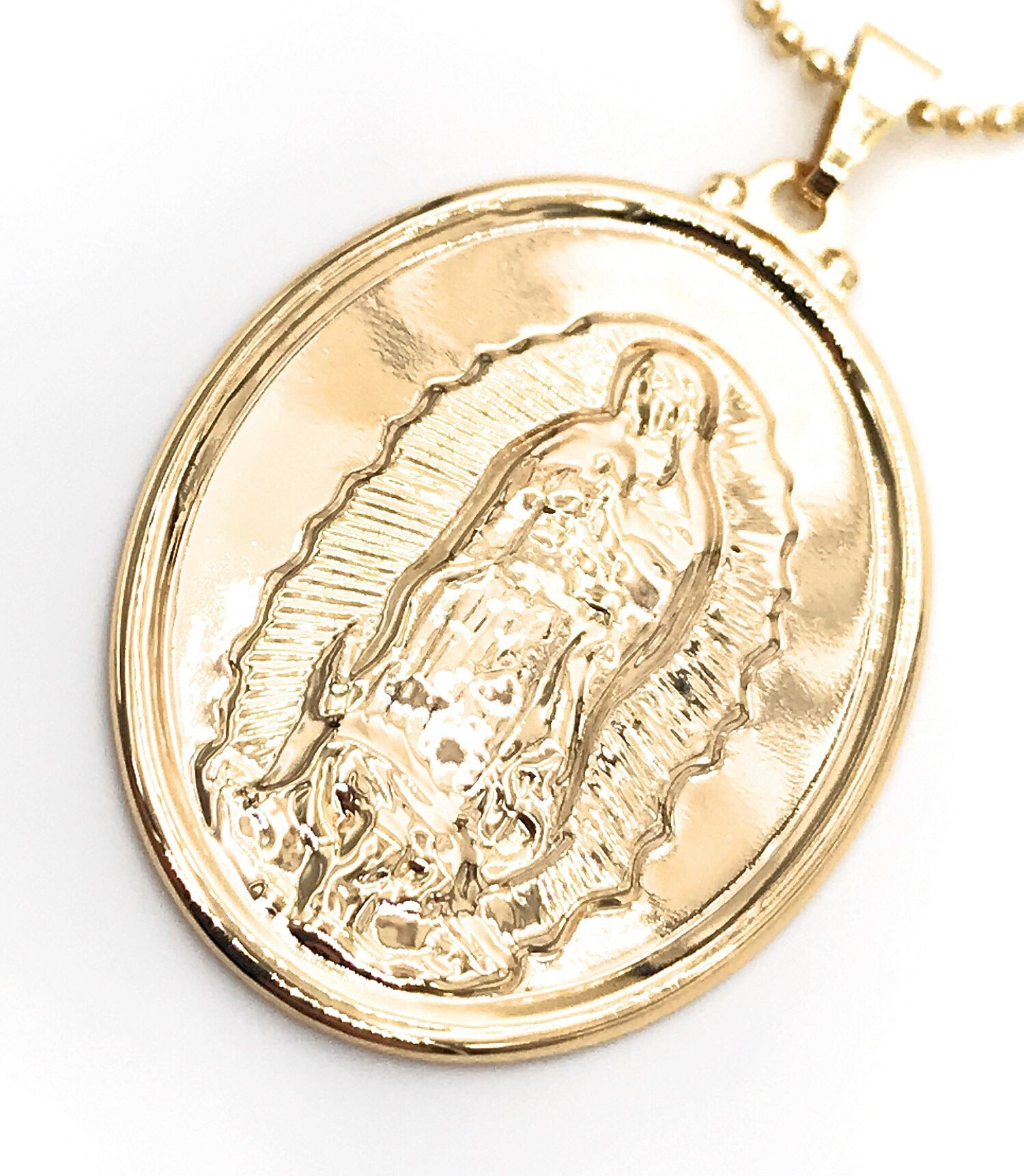 Virgen De Guadalupe Gold Pendant