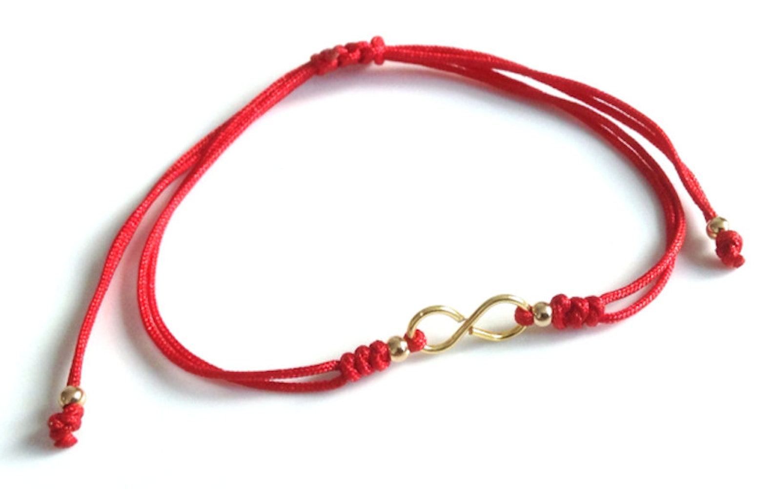 Infinity Bracelet Gold Friendship Red String Bracelet Best - Etsy
