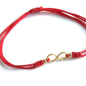 Infinity Bracelet Gold, Friendship Red String Bracelet, Best Friend ...