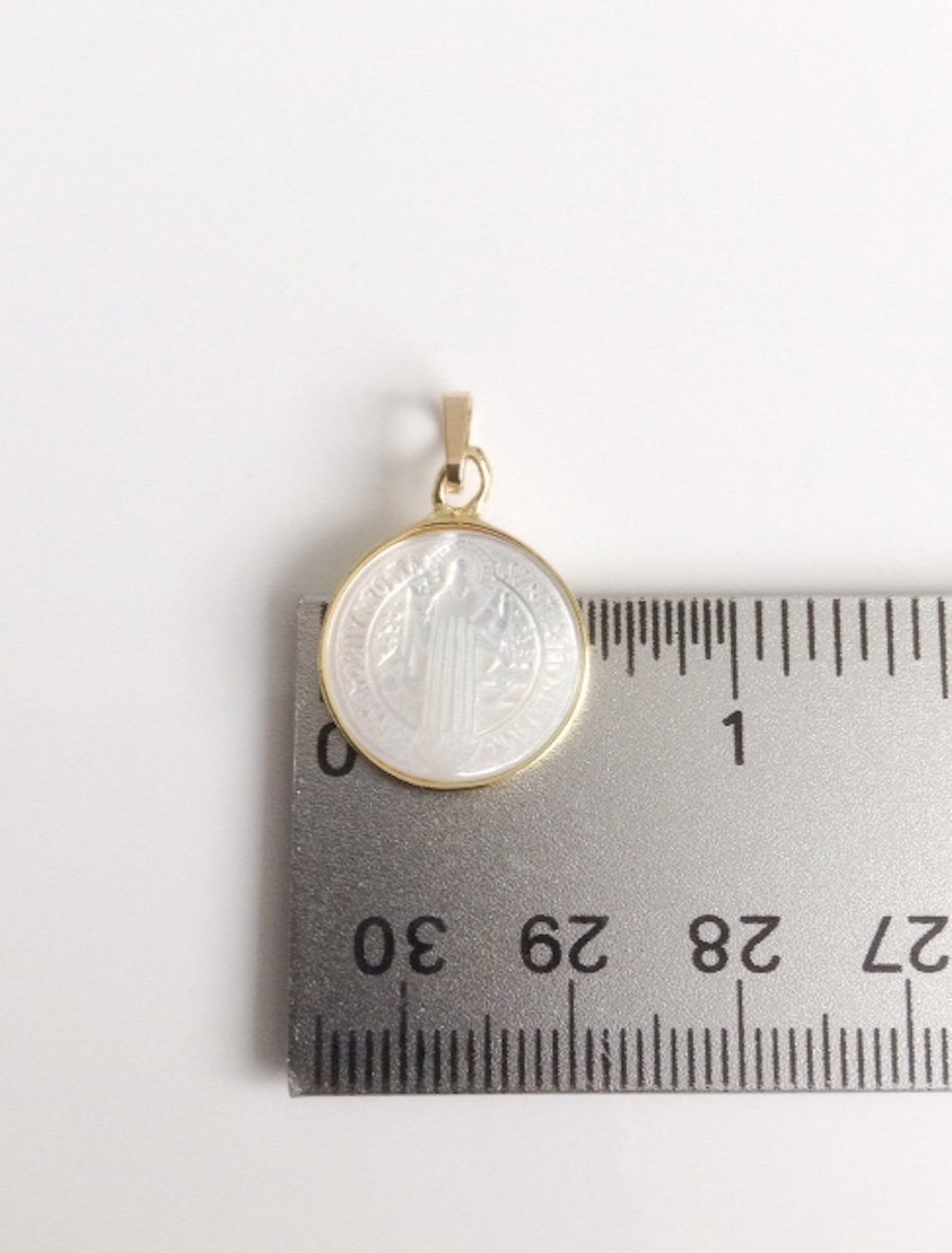 Saint Benedict Shell Medals Mother of Pearl St Benedict | Etsy