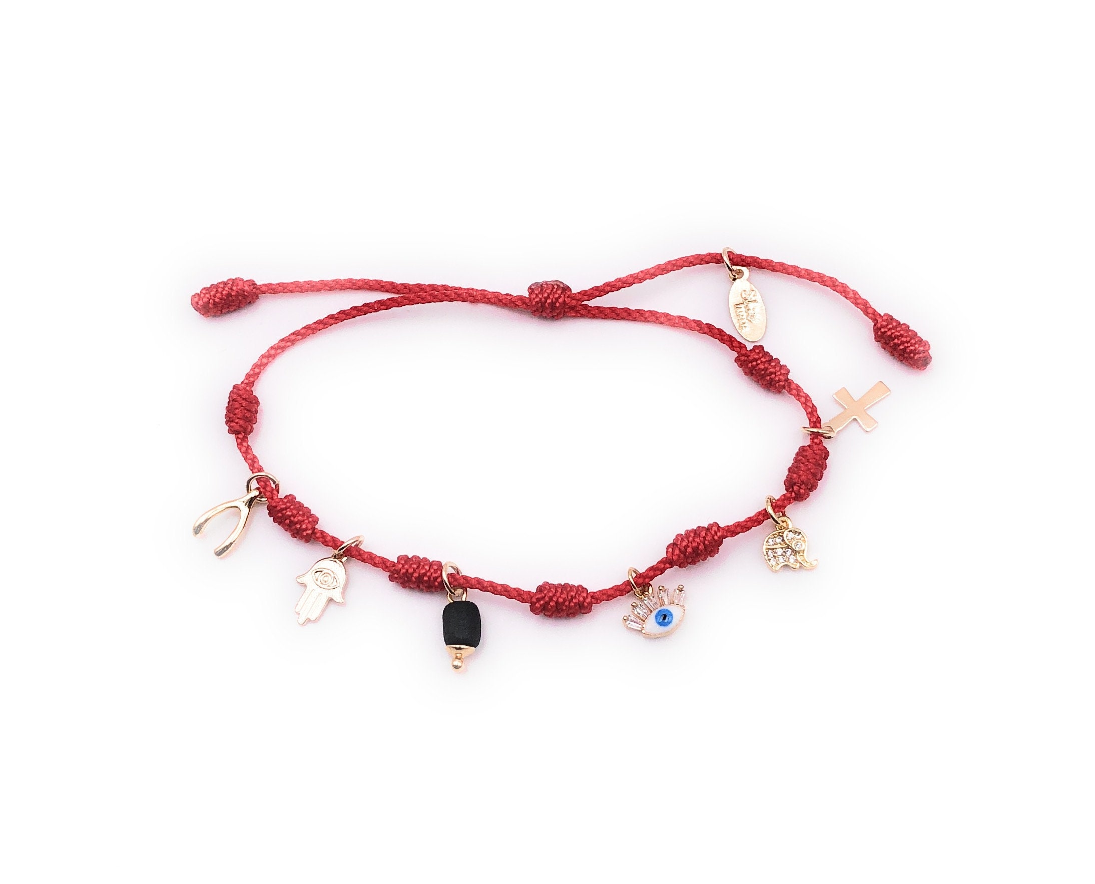 Powerful Seven Knots Red Bracelet Protection Charms Good Luck and Prosperity Bracelet Evil Eye Friendship Talisman Adjustable Bracelet Etsy